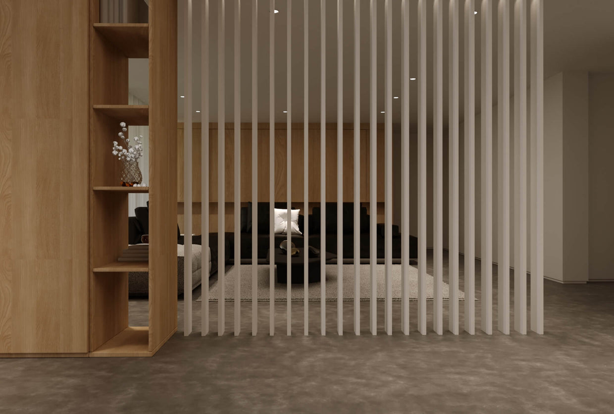 Buy Paintable Wooden Slatted Room Divider Online – PRIMO PANELS